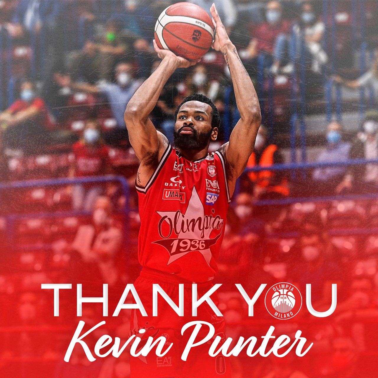 L'addio di Kevin Punter, arriva il saluto di Olimpia Milano
